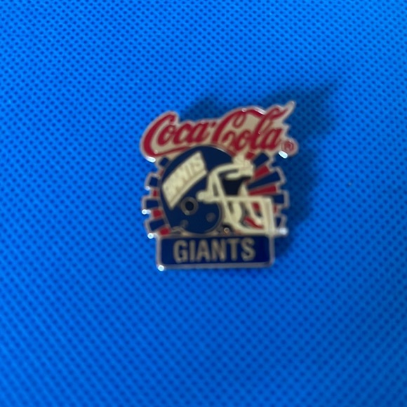 Other | Vintage 198s Nfl Coca Cola Conference Pin Giants | Poshmark
